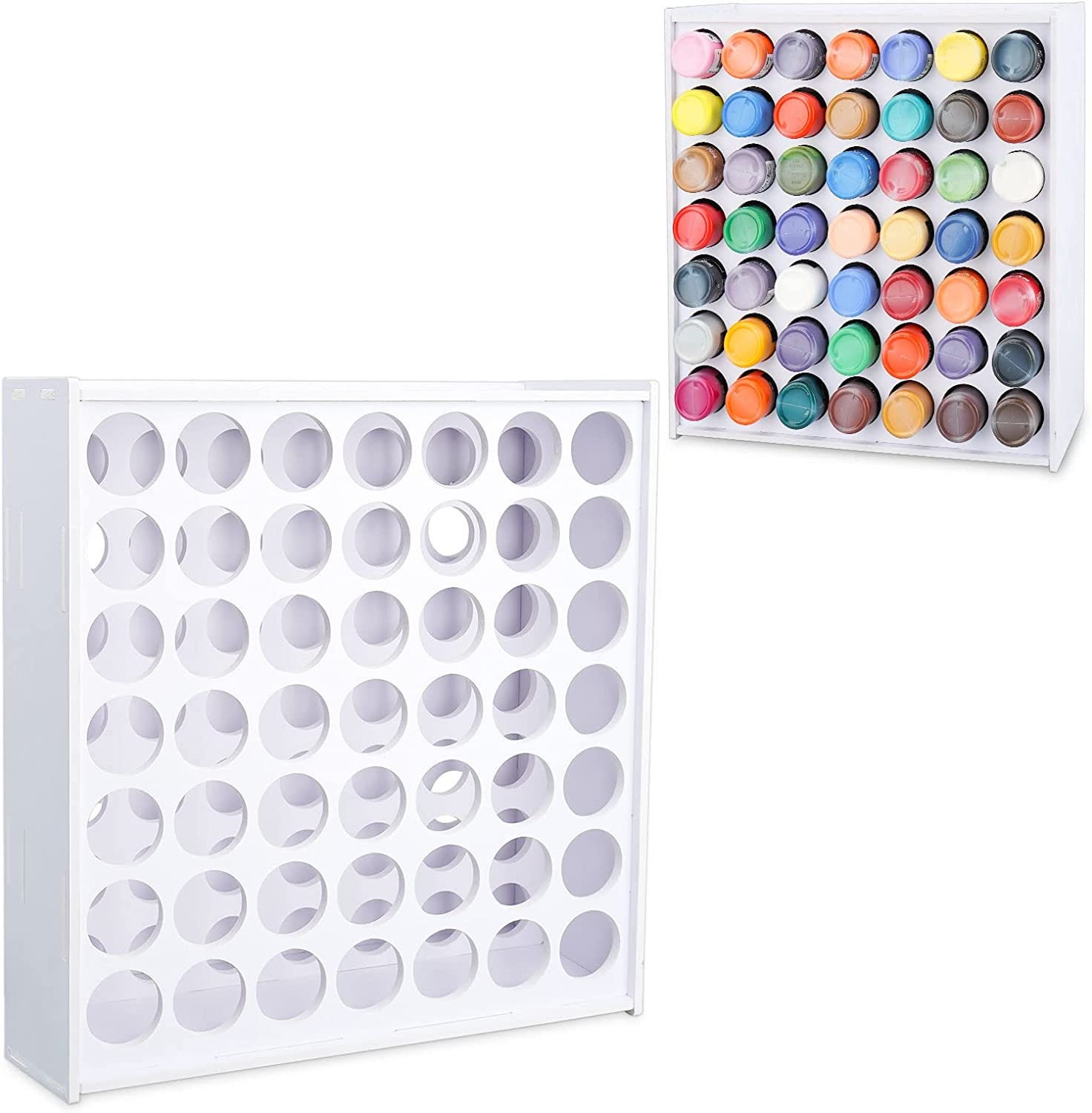 Sanfurney Craft Paint Storage Organizer Vertical Paint Rack Stand for ...
