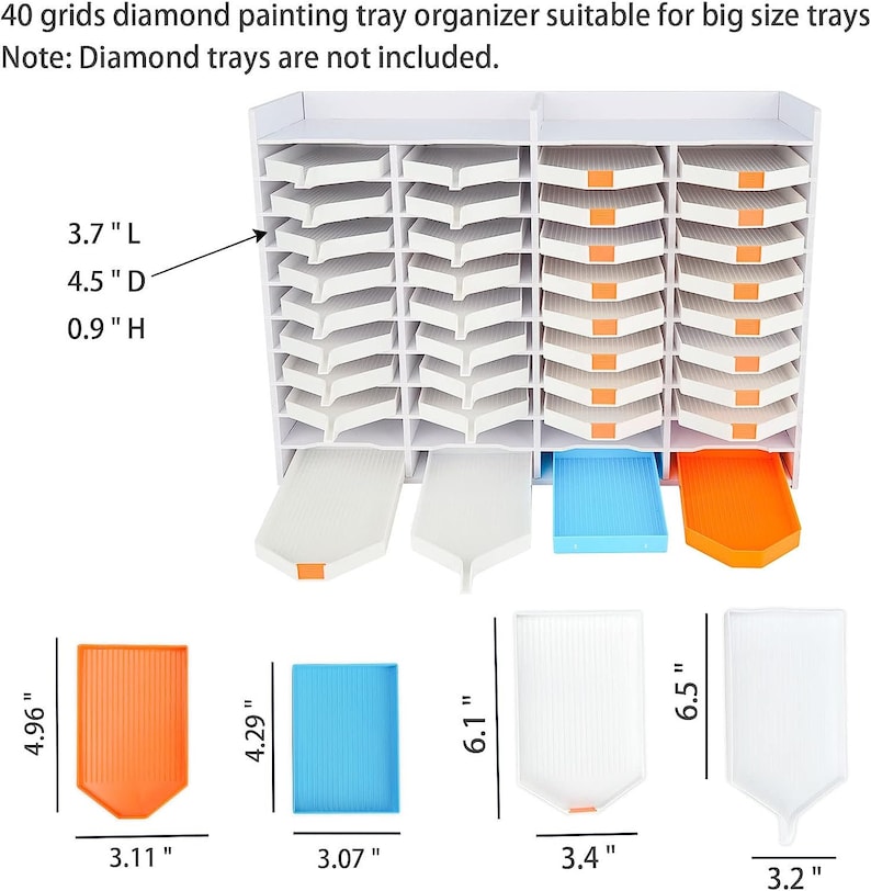 Diamond Painting Tray Organizer Holder Drill Pen & Multi-boat Tray ...