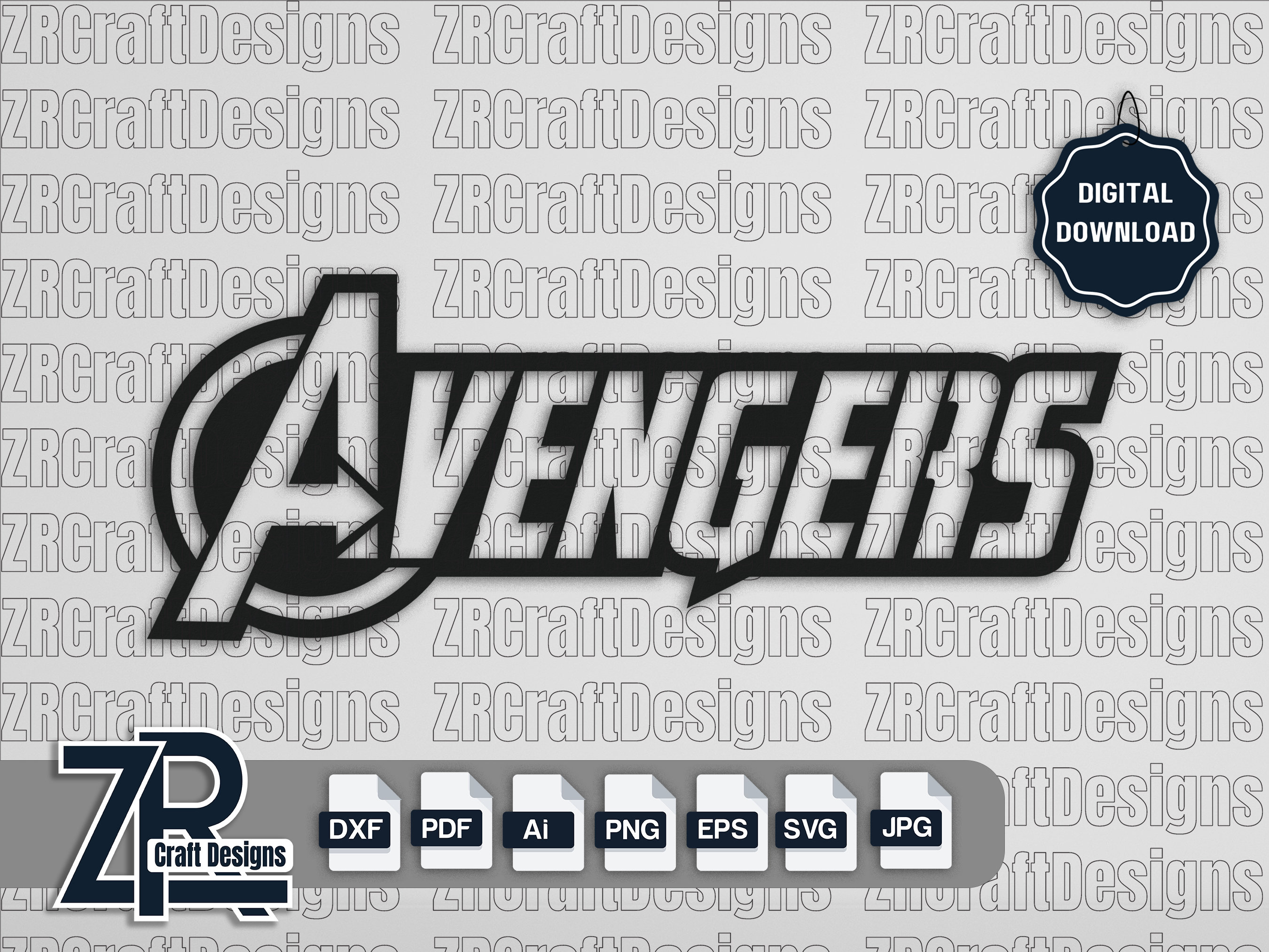 Avengers Dxf, Laser Cut File, Avengers SVG, Avengers Sign, CNC Template ...