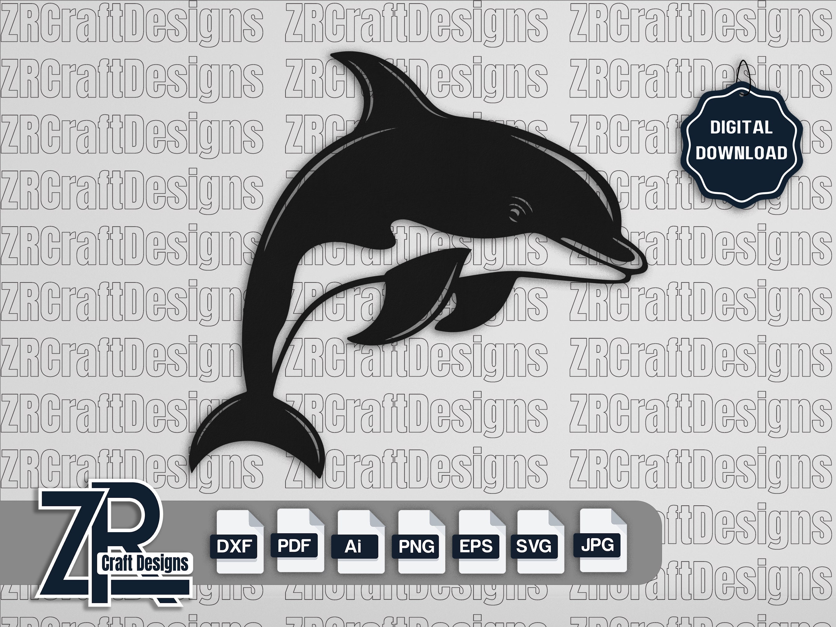 Dolphin DXF SVG, Dolphin Laser File, Plasma Cut Dxf File, Cnc File ...