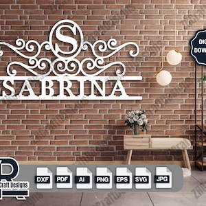 Monogram Set DXF/SVG, Metal Laser Cut Wall Decor, Plasma/waterjet ...
