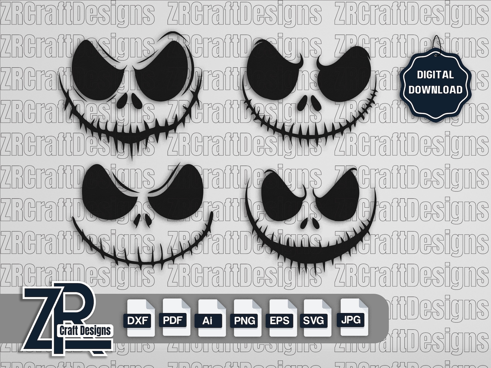 Jack Skellington Bundle, Nightmare Svg, Jack Skellington Stencil ...