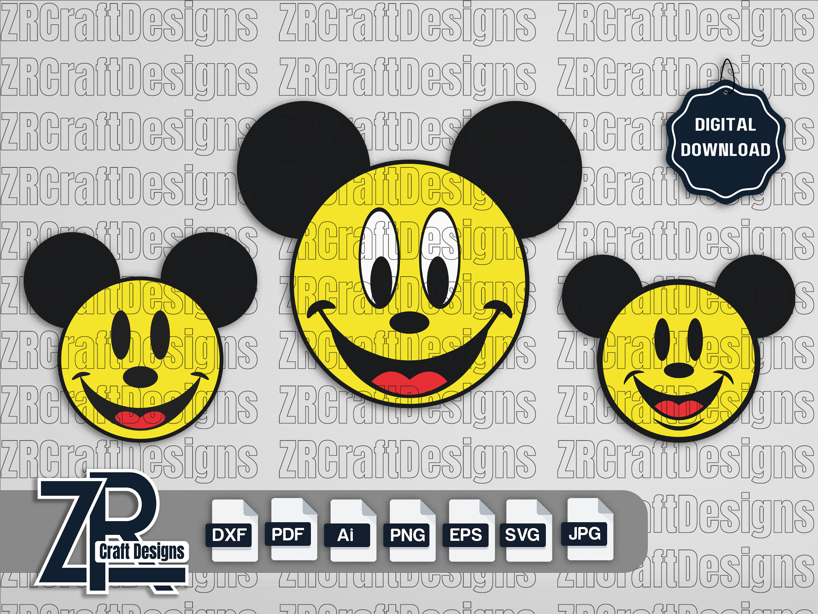Mickey Mouse Emoji Svg Happy Face Emoji Mickey Face Svg - Etsy