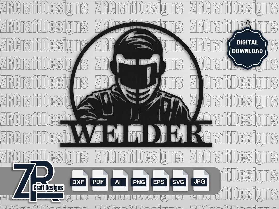 Welder Metal Sign DXF, Welder Metal Wall Art SVG, Welding Wall Decor ...