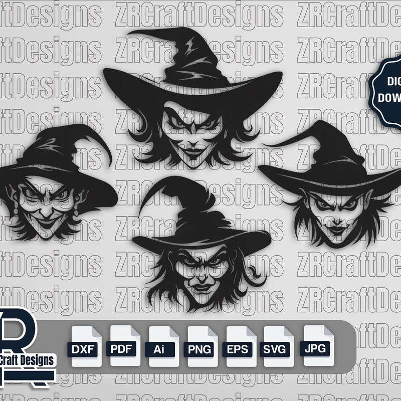 Witch Face Clip Art - Etsy