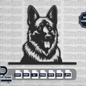 German Shepherd SVG, DXF, German Shepherd Head Sign Cut Files, Laser ...