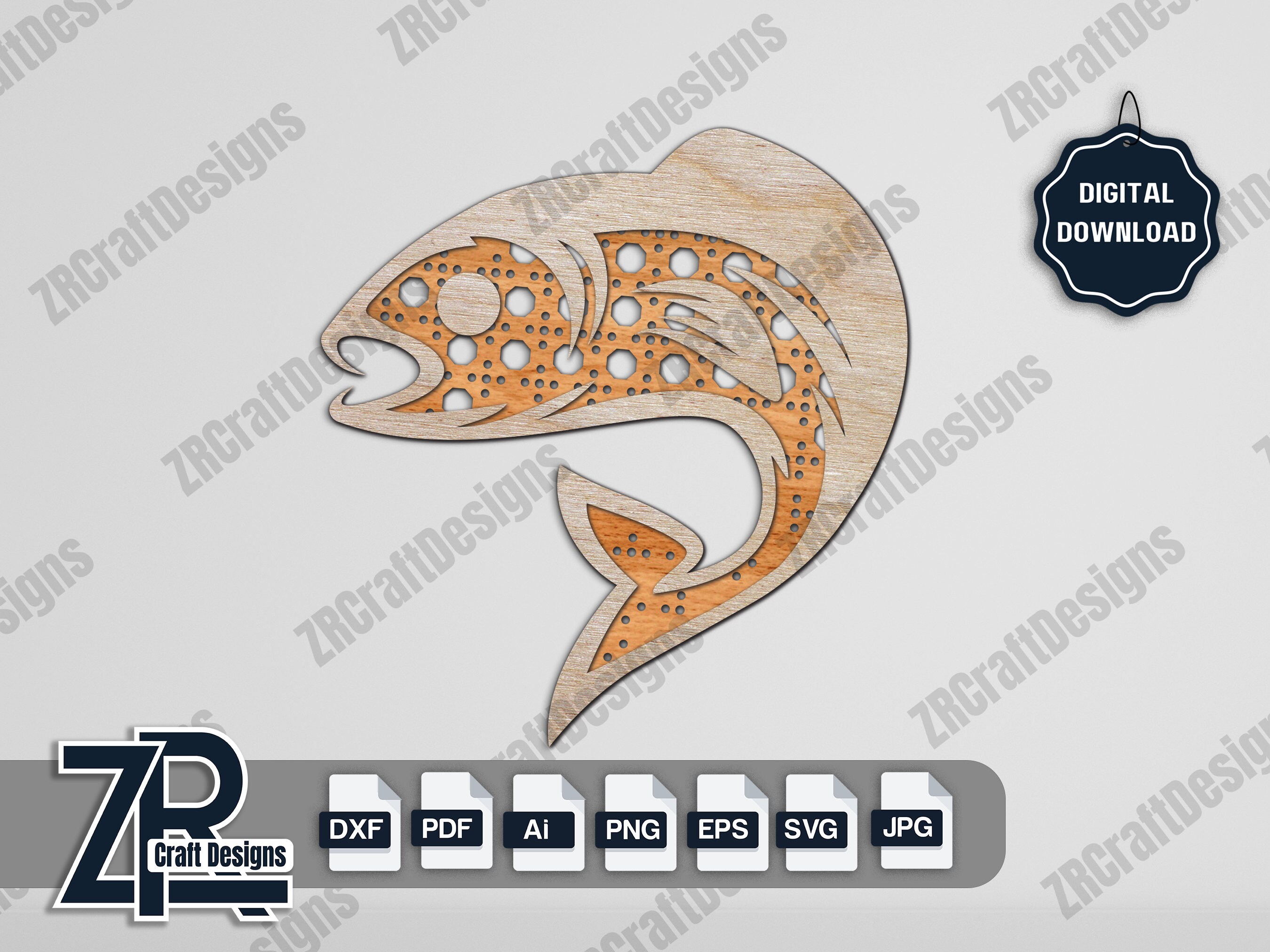 Rattan Layered Fish Svg Rattan Fish Pattern Rattan Fish - Etsy