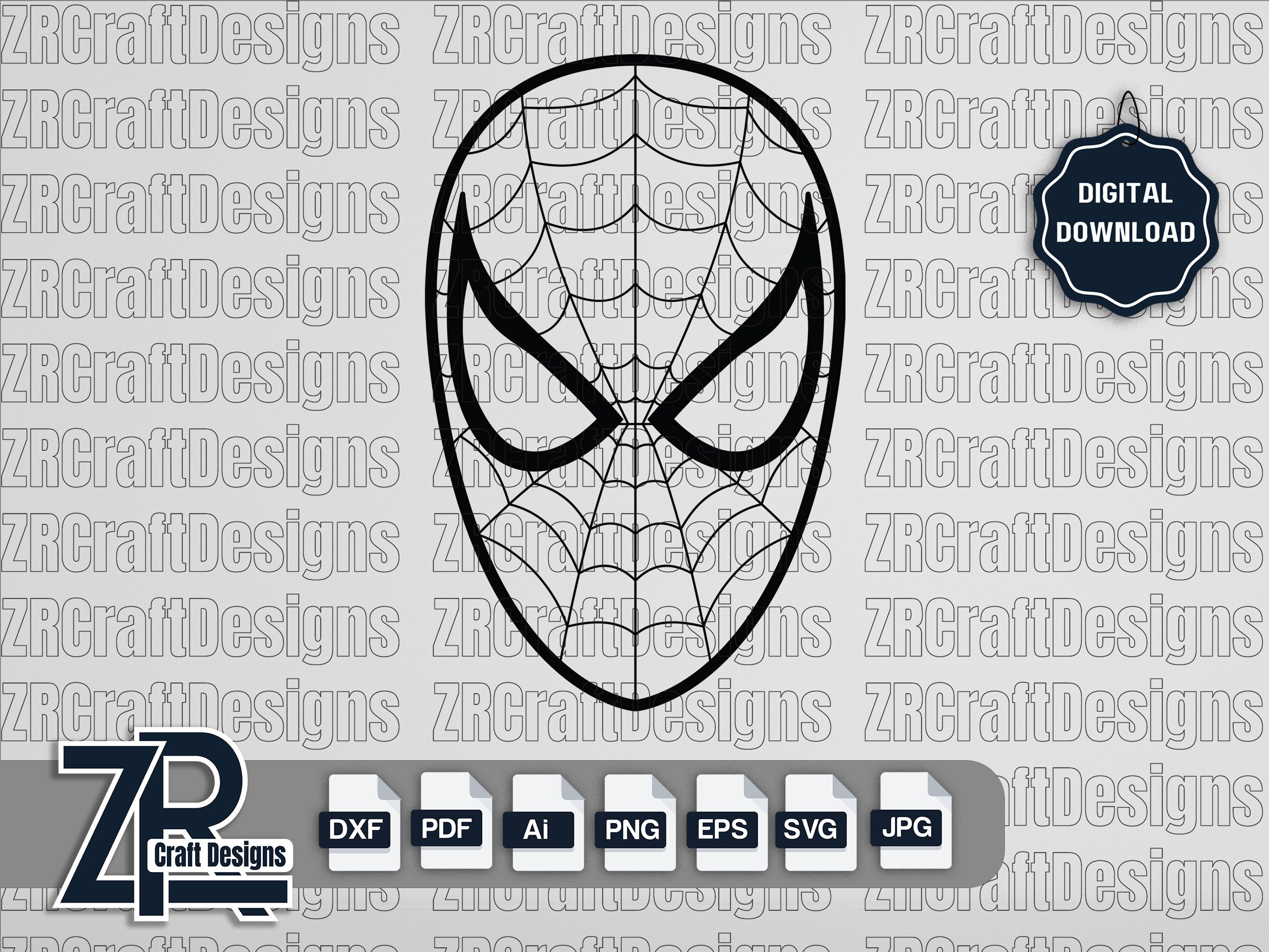 Spiderman Face Svg Ai, Dxf, Png , Files , Spiderman , Spider , Wall ...