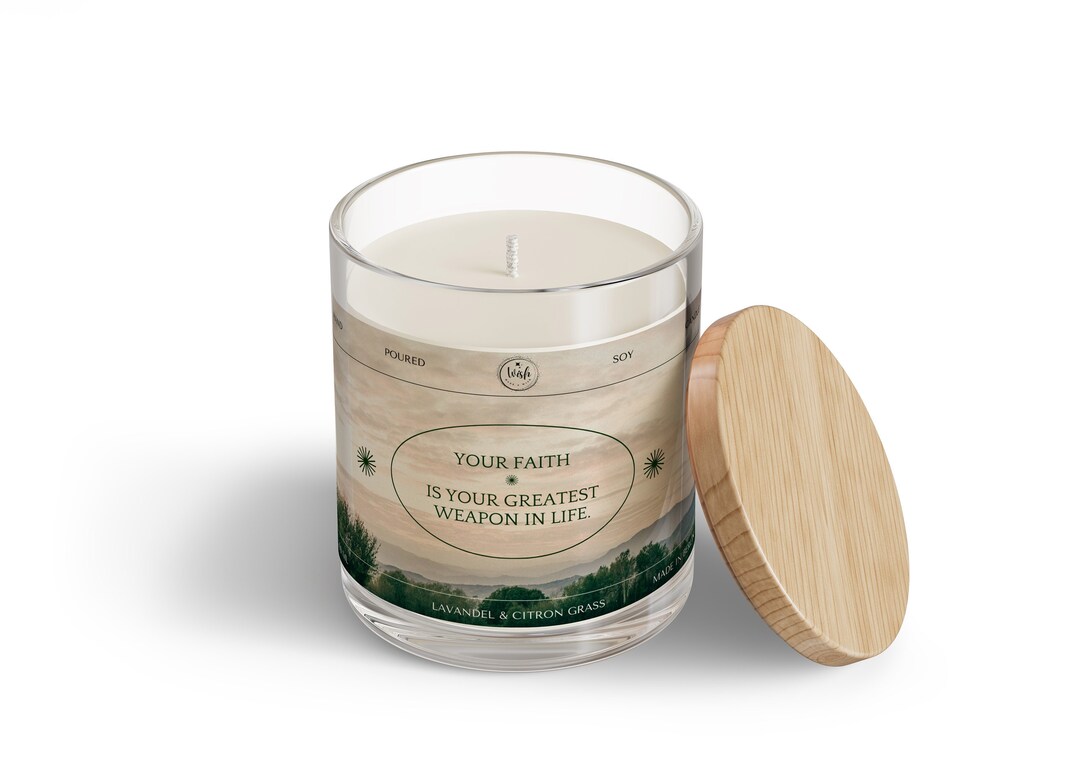 Faith Candle | Candle With Quote About Faith | Christian Candle ...