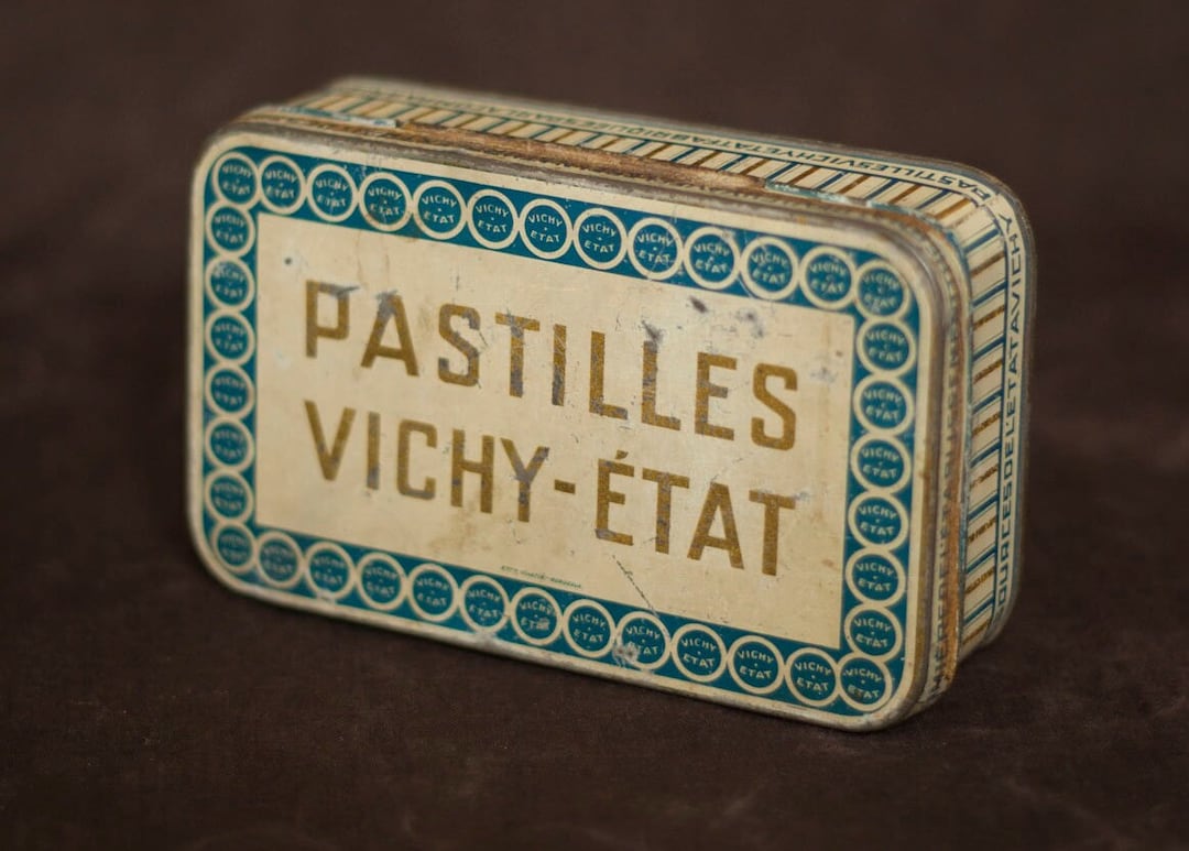 French Vintage Vichy Pastilles Tin - Etsy