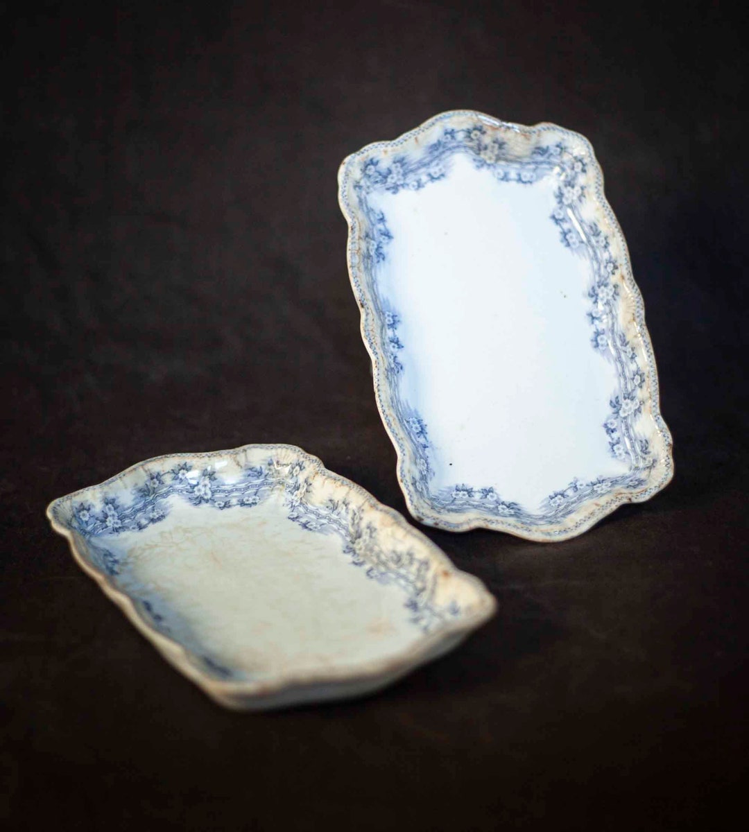 Pair of Antique Franz Anton Melhlem Anita Plates - Etsy