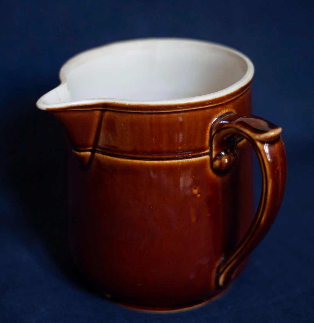 French Vintage Antique Cylindrical Side Handled Jug - Etsy