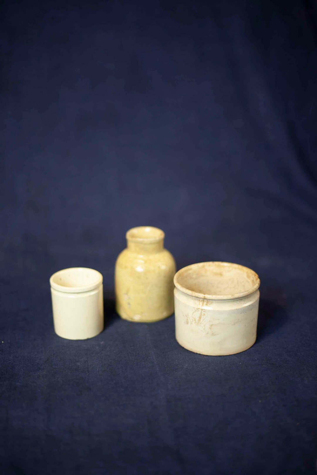 Set of Three White Provençal Miniature Pots - Etsy