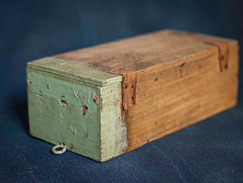 French Vintage Wooden Hardware Box A - Etsy