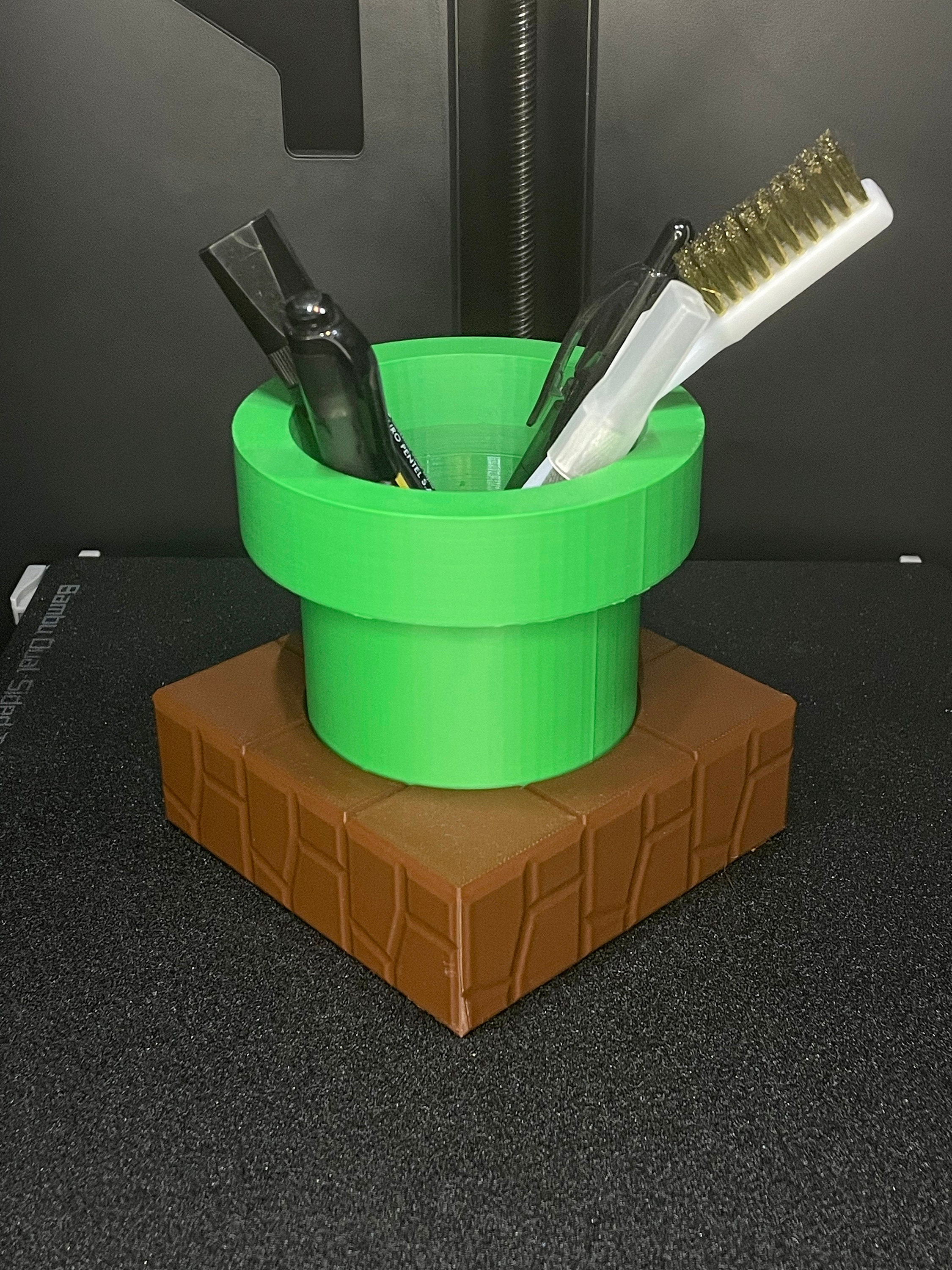 Mario Bros Style Pen and Pencil Holder - 3D Printed - Etsy