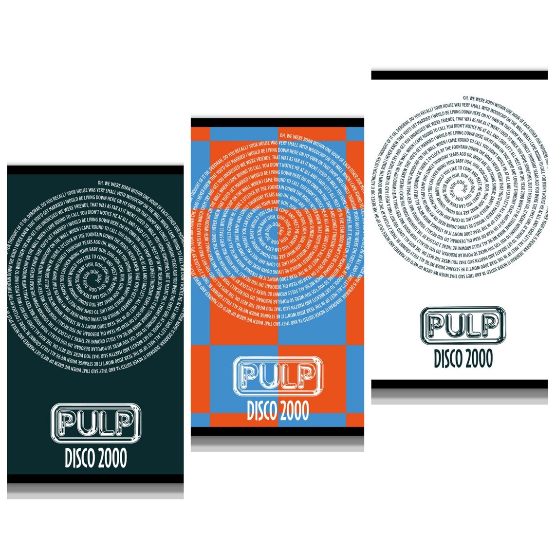 Pulp Diso 2000 Indie Music Song Lyrics Unframed Art Print Typography ...