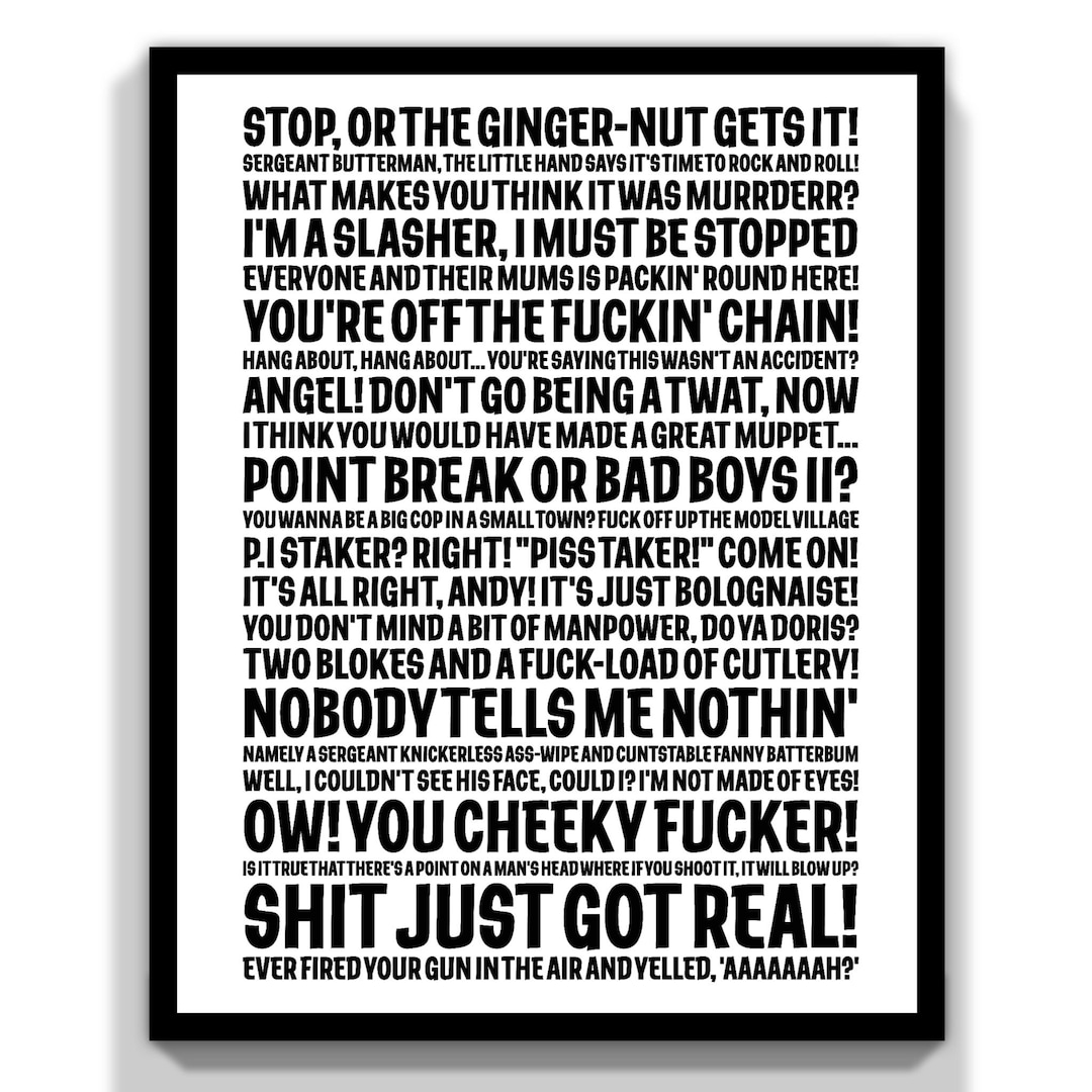 Hot Fuzz Simon Pegg Nick Frost TV Film Comedy Humour Funny Quotes ...