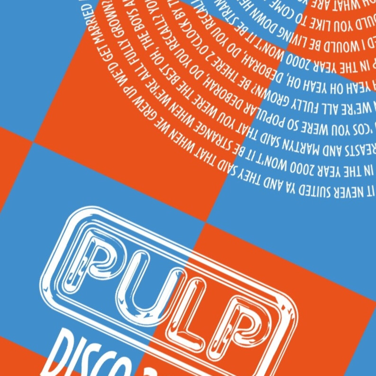 Pulp Diso 2000 Indie Music Song Lyrics Unframed Art Print Typography ...