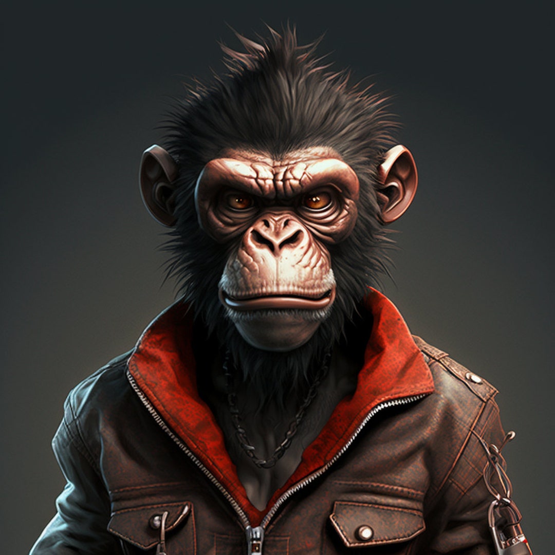 Rebellious Primate: the Intricate Leather-clad Monkey in Gadgetpunk ...