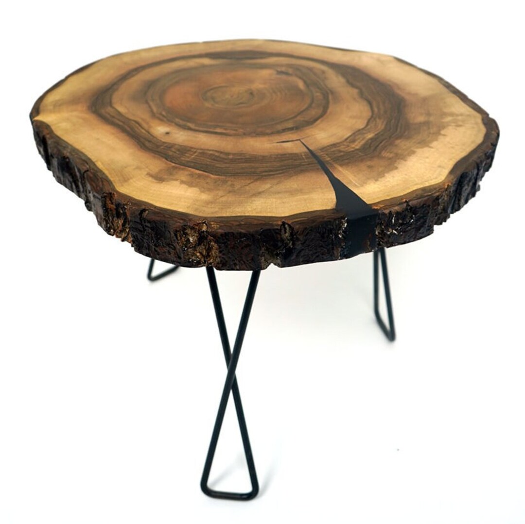 Rustic Walnut Coffee Table | Whiskey Table | Cigar Table | Tree Slice ...
