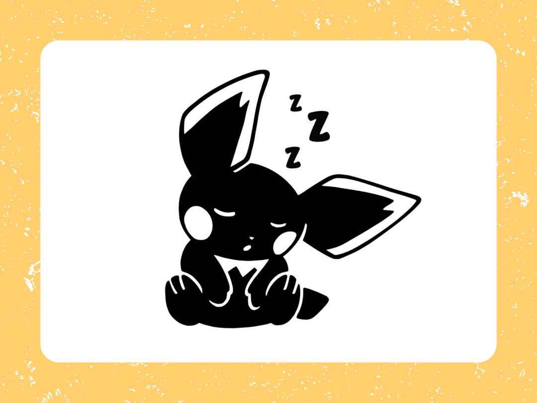 Baby Sleeping Pichu Pokemon Vinyl Decal - Etsy