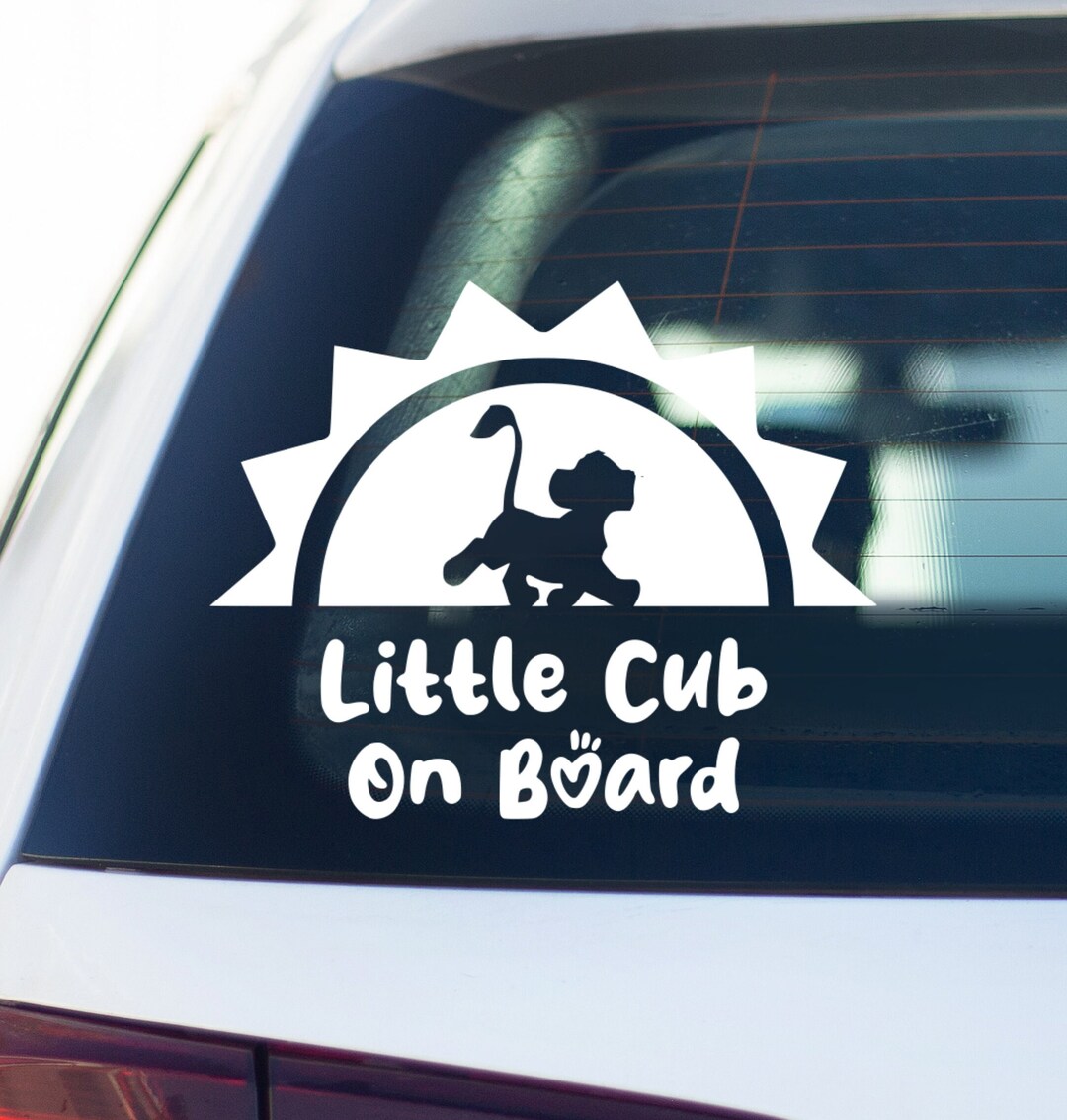 Simba Little Cub on Board Vinyl Decal - Etsy
