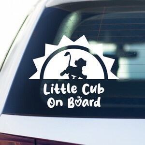 Simba Little Cub on Board Vinyl Decal - Etsy