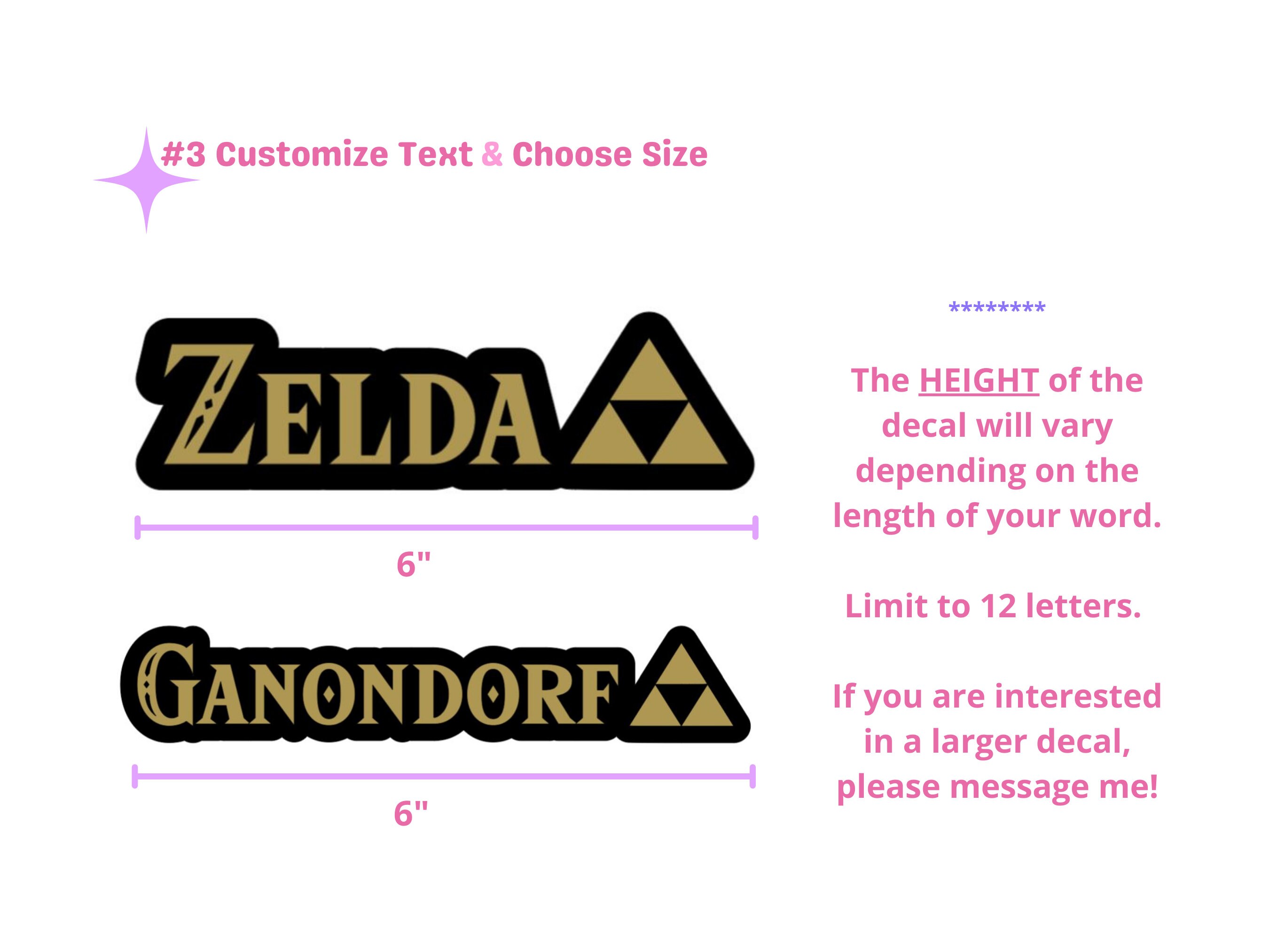 Custom Two Layer Name Zelda Triforce Vinyl Decal - Etsy