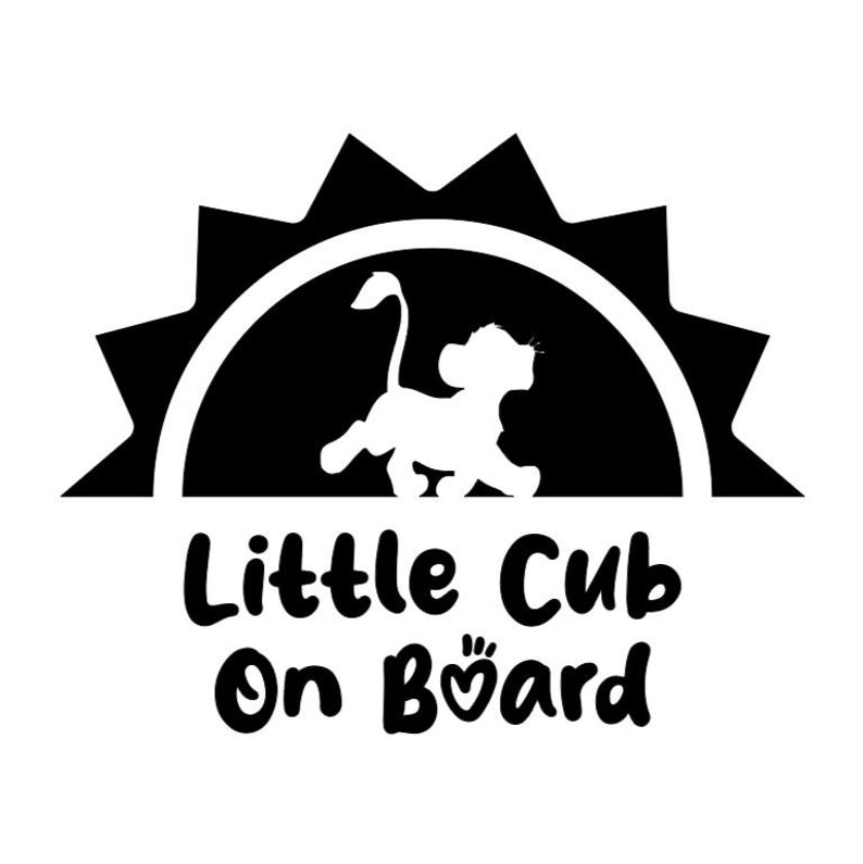 Simba Little Cub on Board Vinyl Decal - Etsy