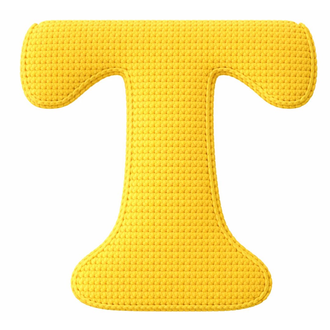 Crochet Letter T Pattern PDF | Crochet Letter Pattern T | Crochet ...