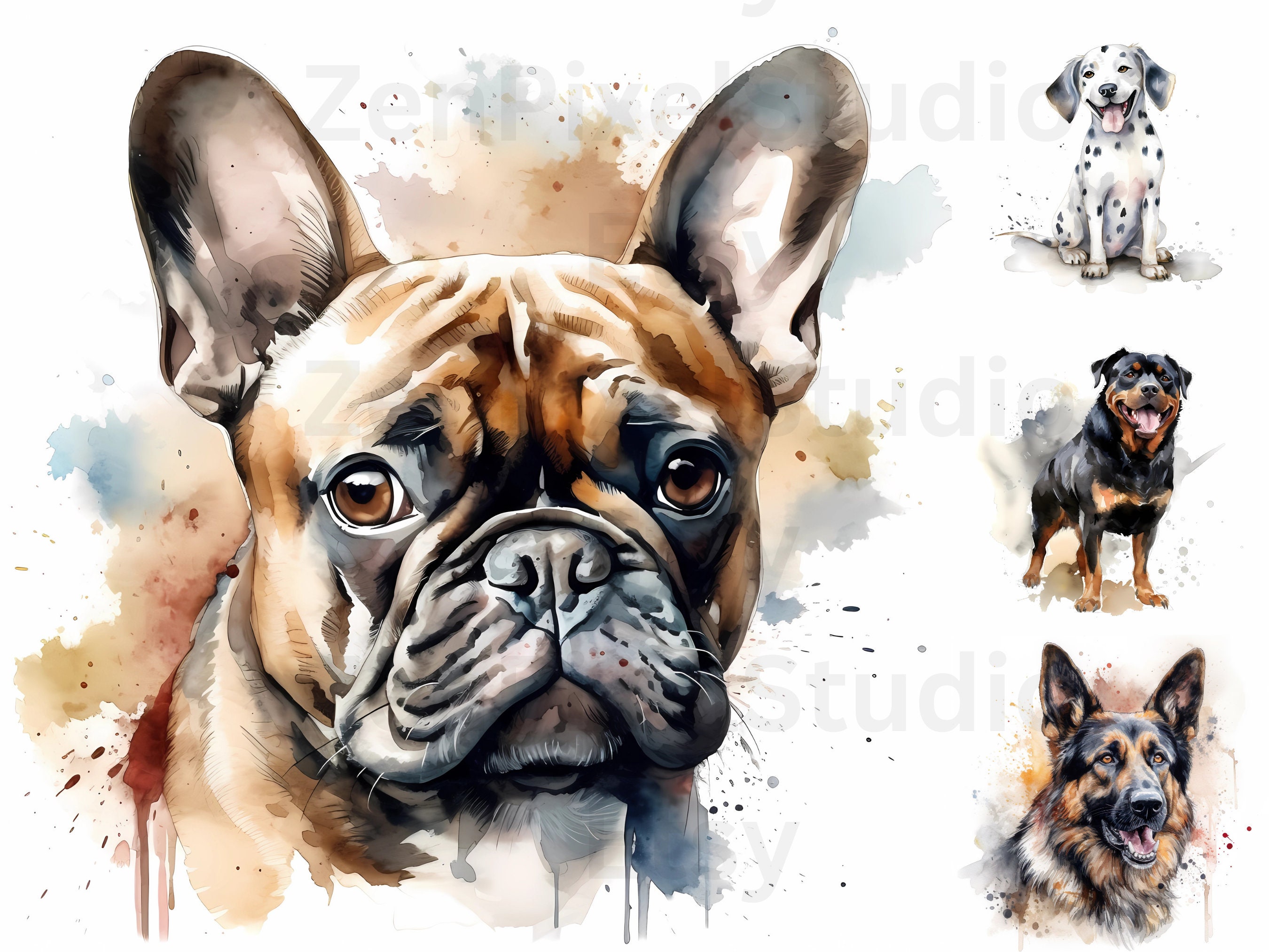 MEGA Dog Digital Clipart Pack 216 High Quality Jpgs Digital Download ...