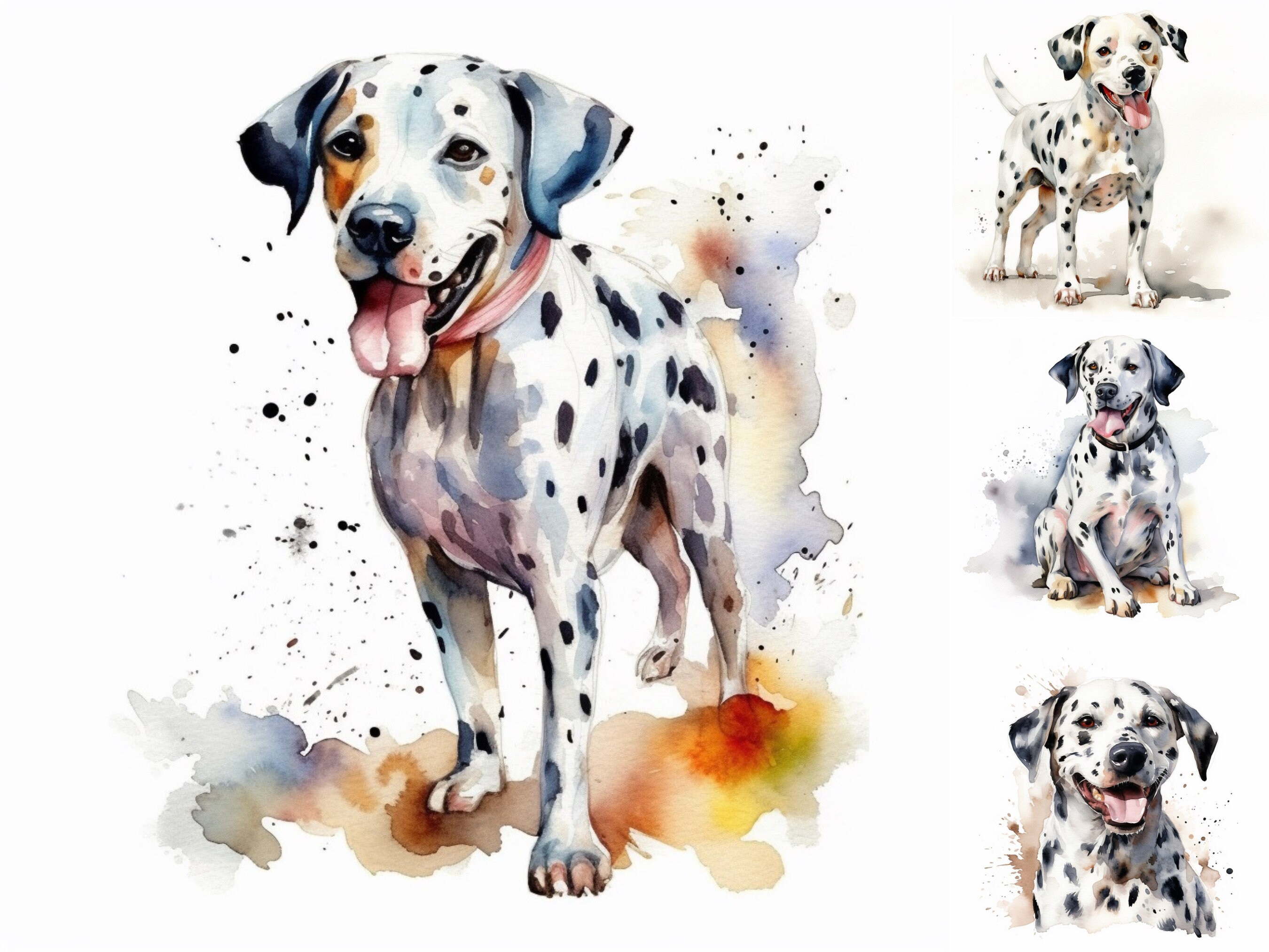 Dalmation Digital Clipart Pack - 12 High Quality Jpgs - Digital ...