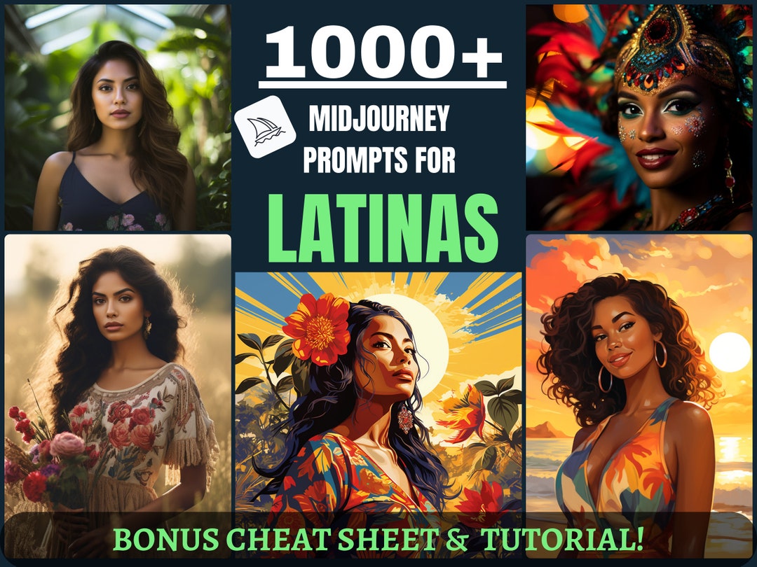 1000+ Midjourney Prompts for Latinas in Over 14 Styles | Includes Bonus ...