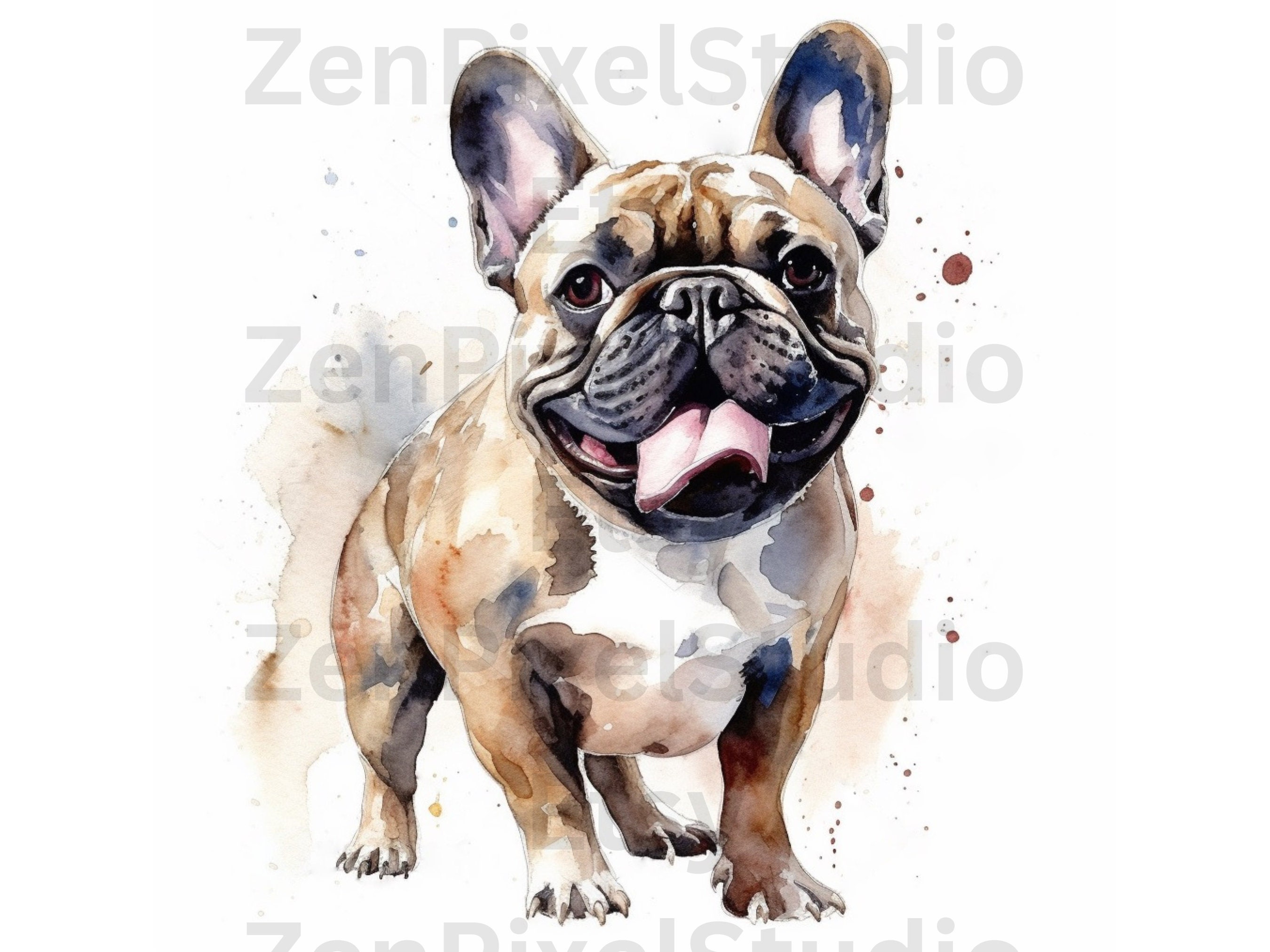 French Bulldog Digital Clipart Pack 12 High Quality Jpgs - Etsy
