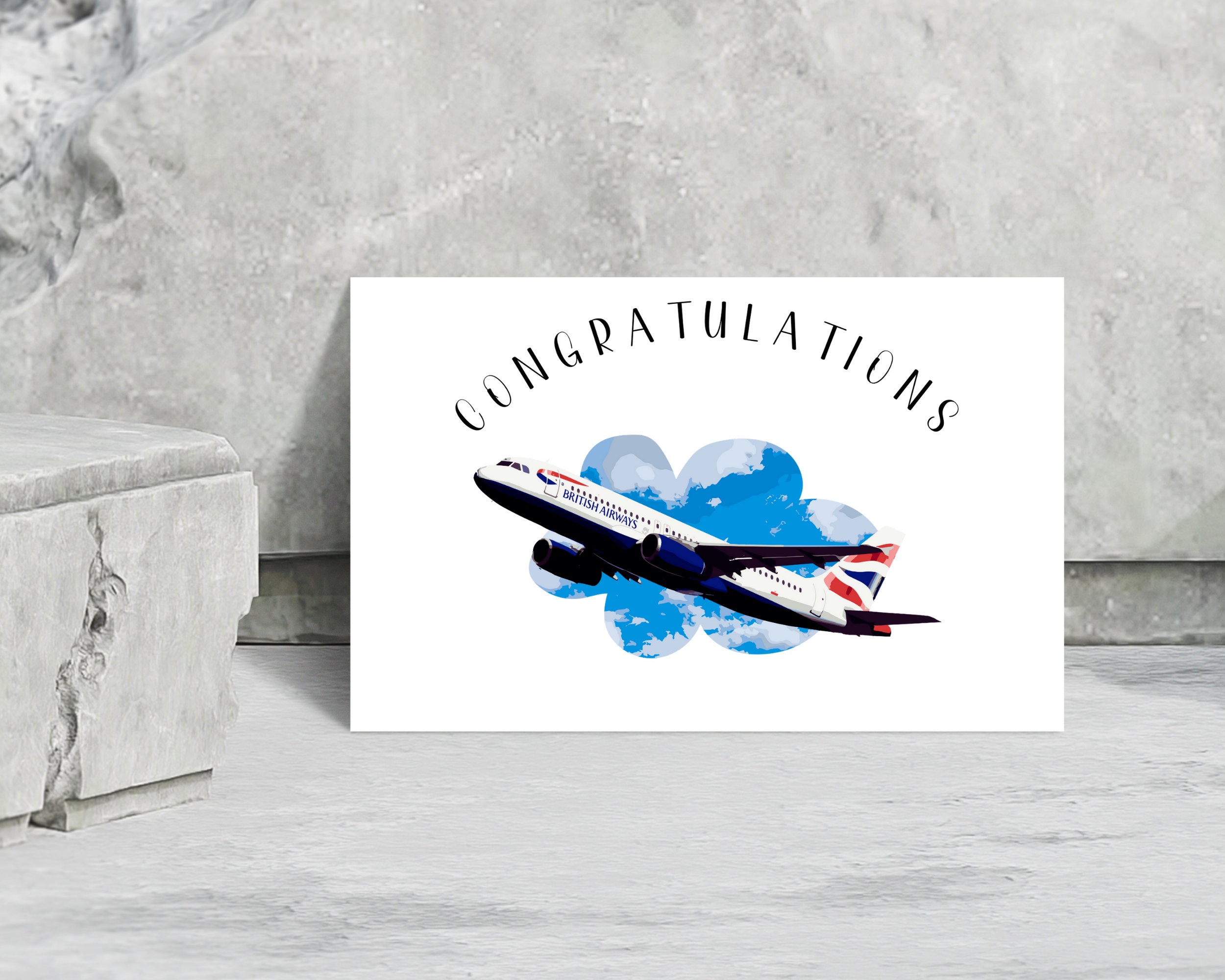 A320 Plane Congratulations Card Aviation Gift Card Airline Cabin Crew ...