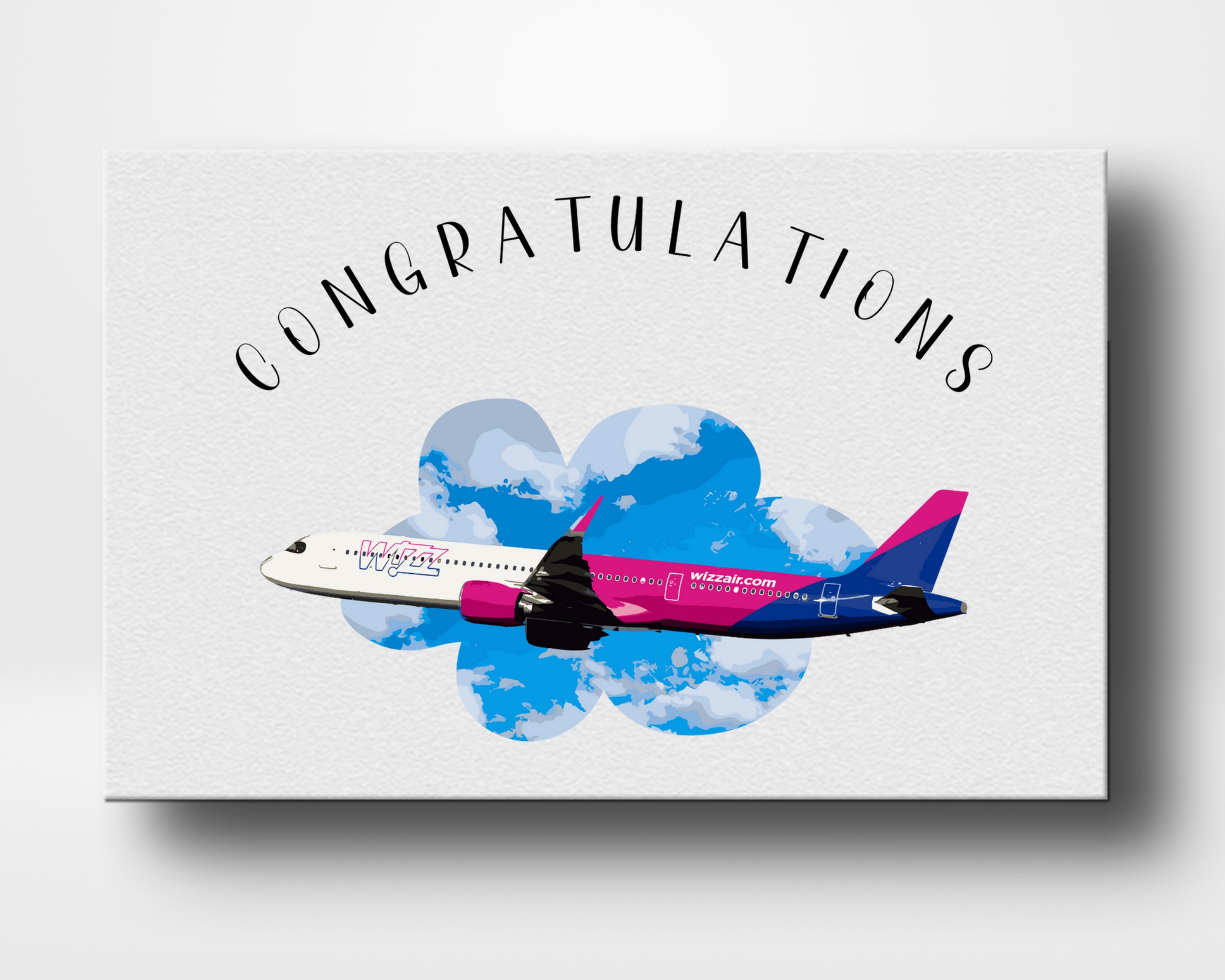 Congratulations Plane Card A320 Aviation Card Airline Cabin Crew Card ...