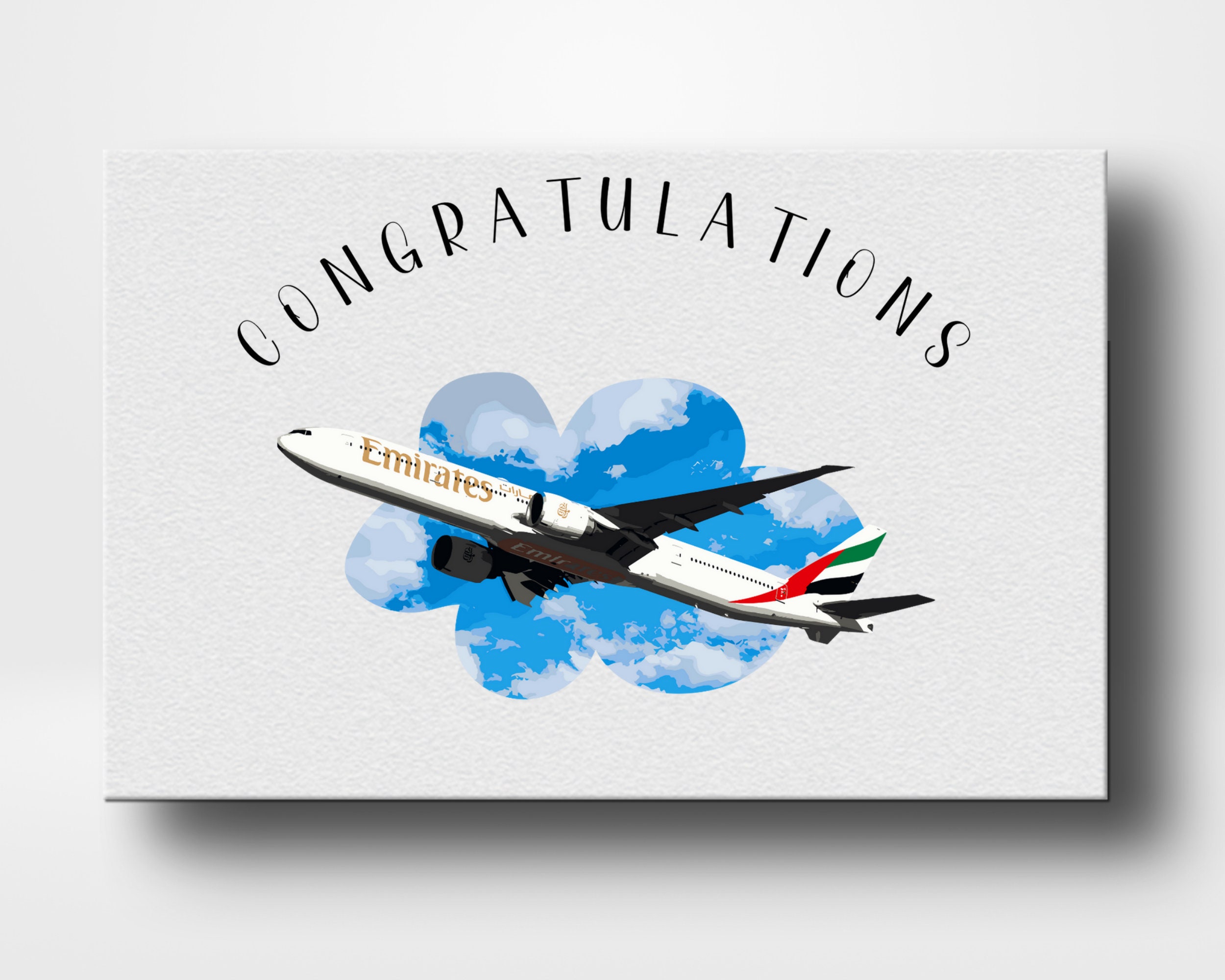 Congratulations Plane Card B777 Aviation Card Airline Cabin Crew Card ...
