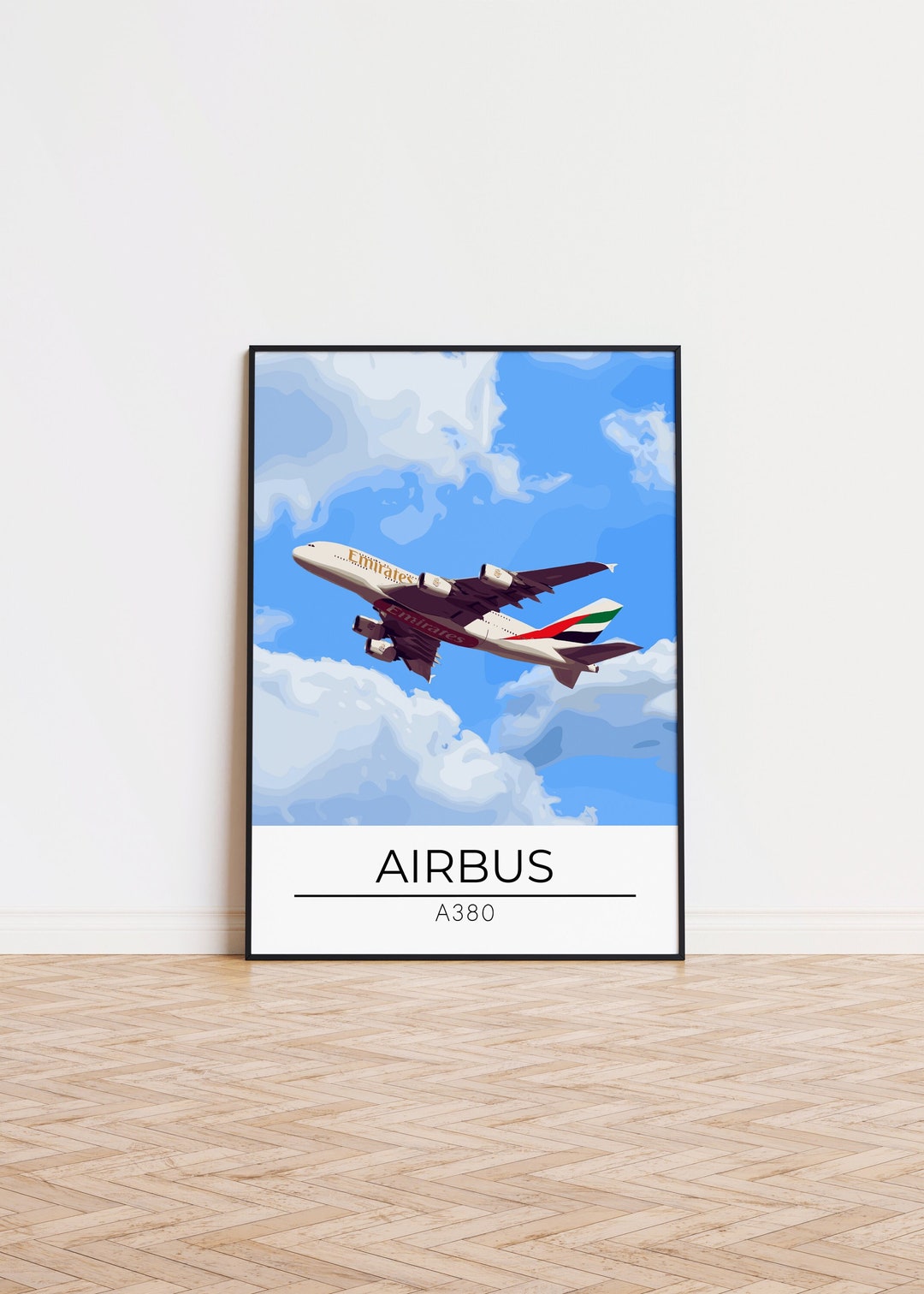 A380 Airline Poster Print, Aviation Art, Aircraft Wall Art, Pilot Gift ...