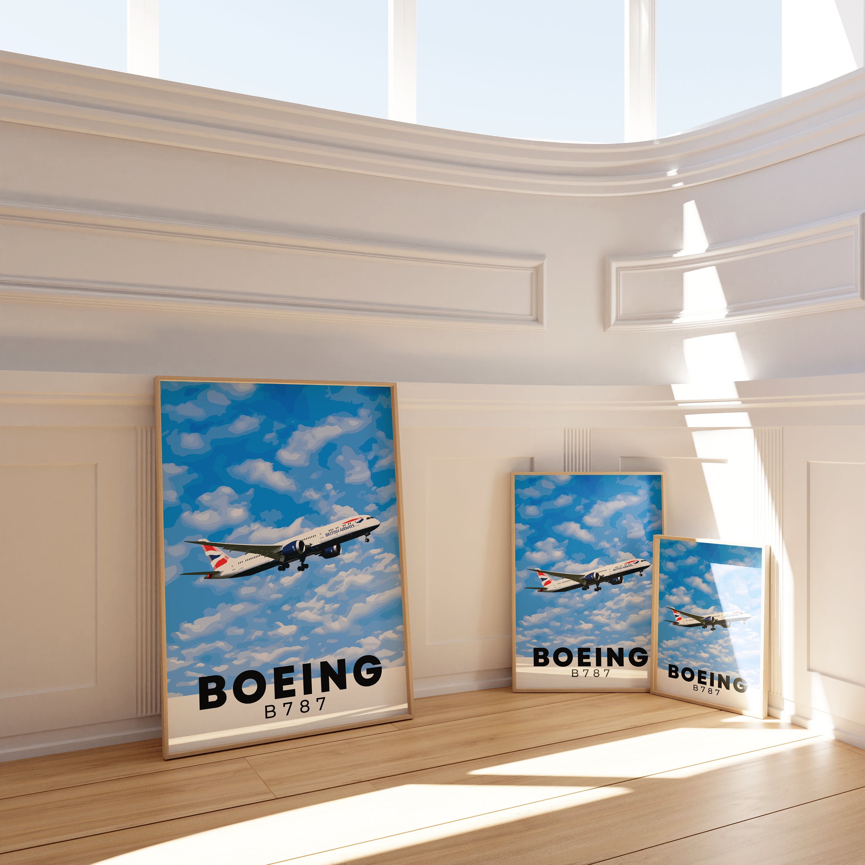 B787 Plane Art Print Boeing Aircraft Poster Airplane Pilot Wall Art ...