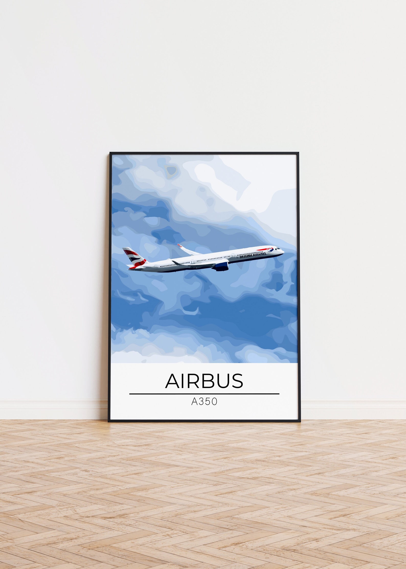 A350 Airline Poster Print, Aviation Art, Aircraft Wall Art, Pilot Gift ...