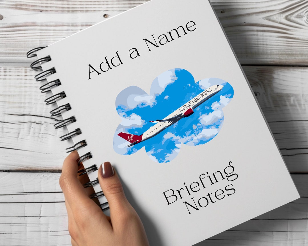 Personalised Cabin Crew Notebook Aviation Gift Notepad Airbus A350 ...