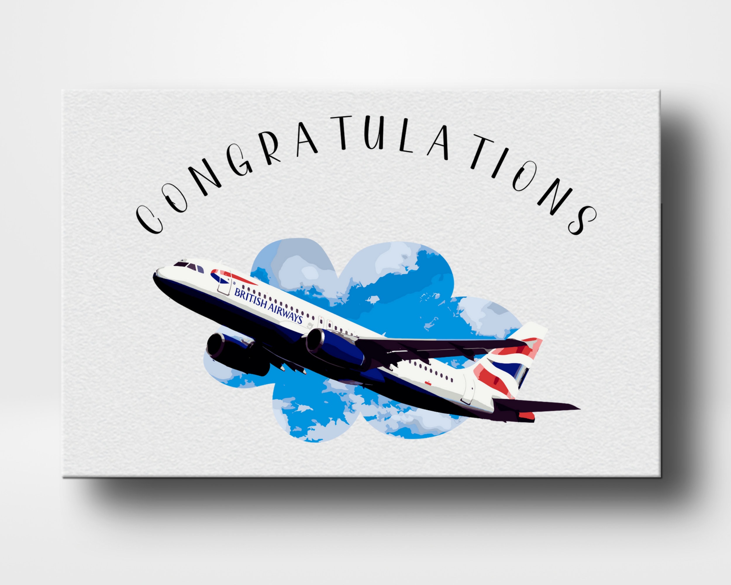 A320 Plane Congratulations Card Aviation Gift Card Airline Cabin Crew ...