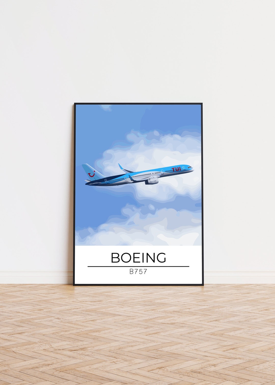 B757 Airline Poster Print, Aviation Art, Aircraft Wall Art, Pilot Gift ...