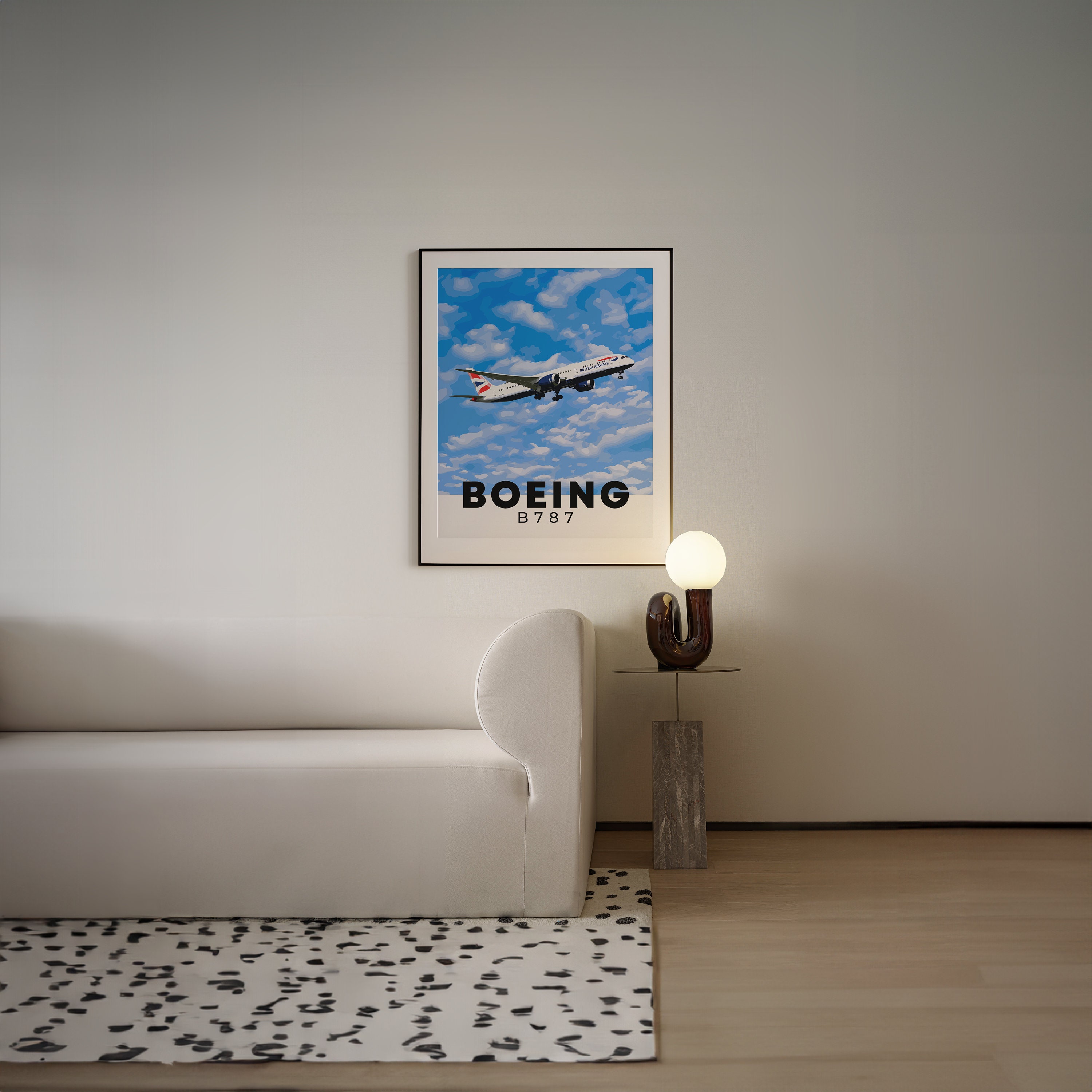 B787 Plane Art Print Boeing Aircraft Poster Airplane Pilot Wall Art ...