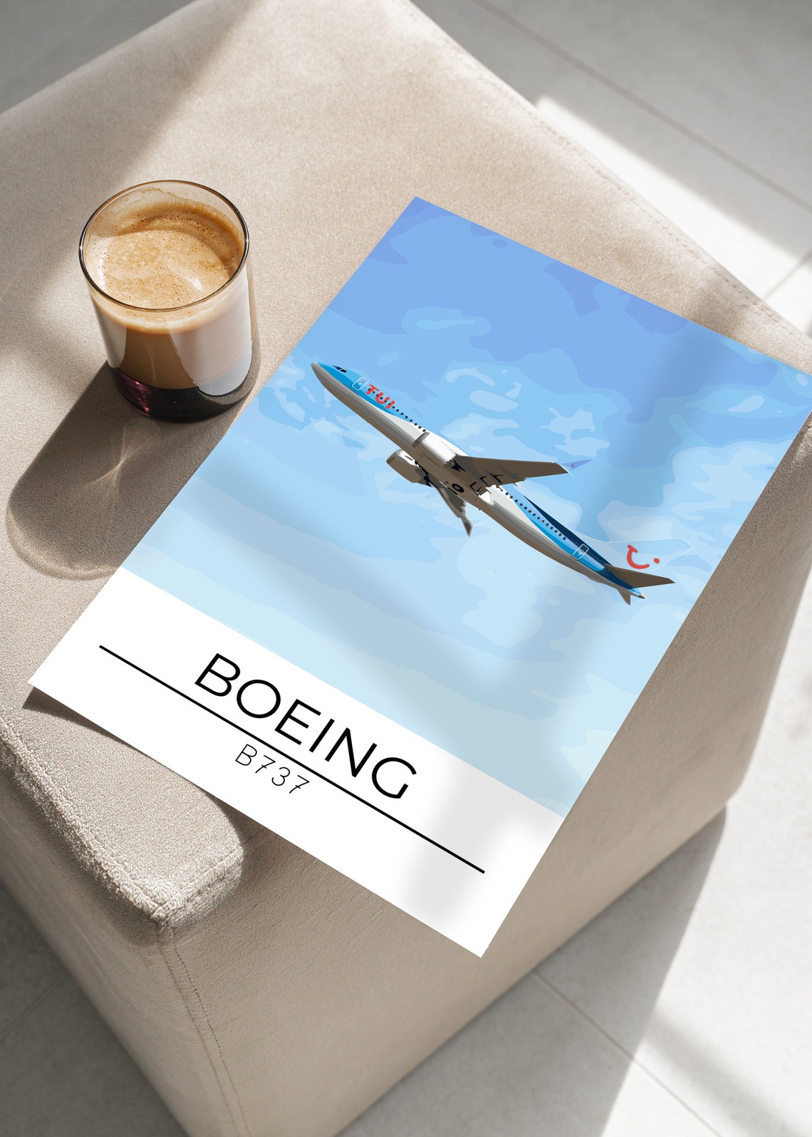 B737 Airline Poster Print, Aviation Art, Aircraft Wall Art, Pilot Gift ...