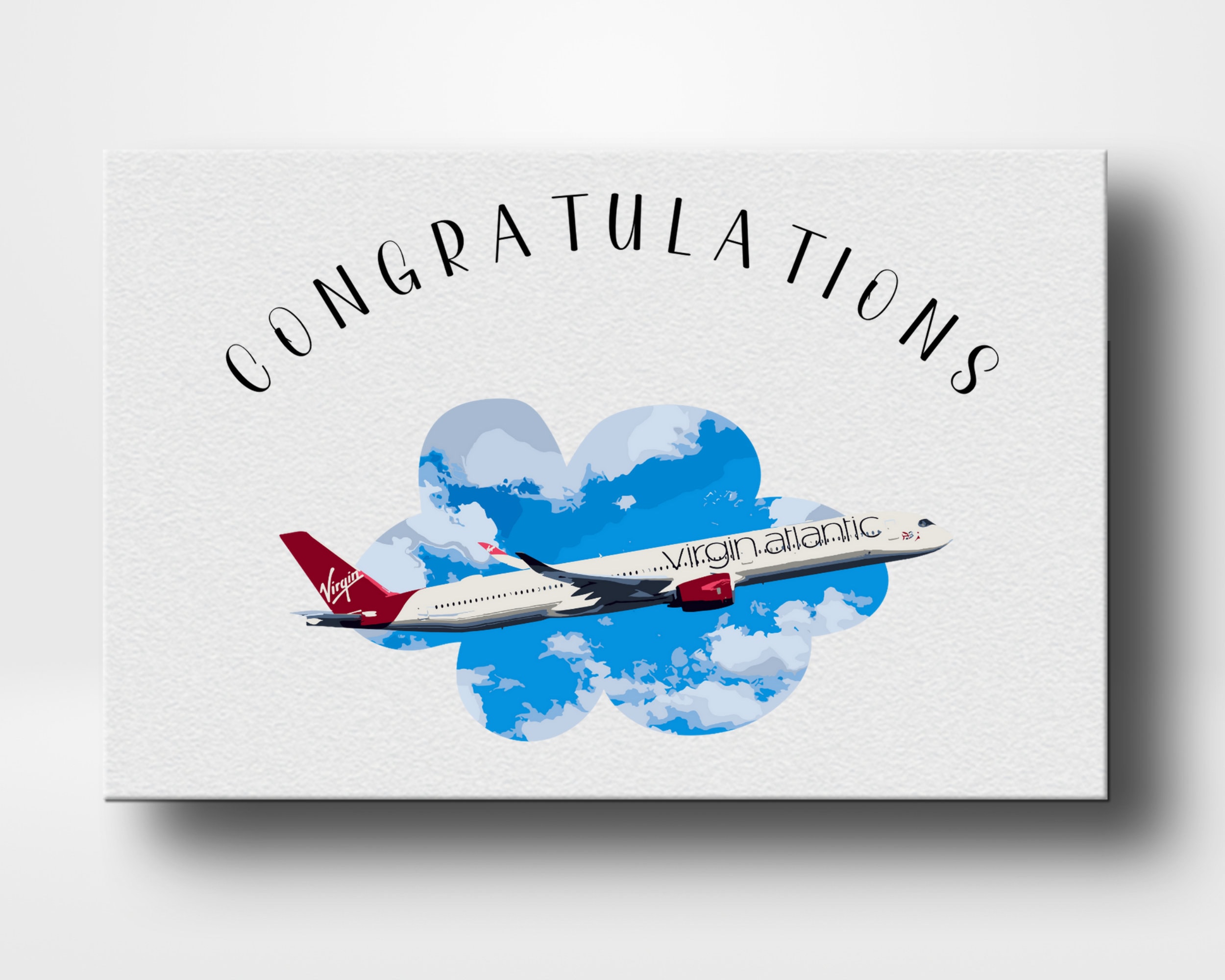 Congratulations Plane Card A350 Aviation Card Airline Cabin Crew Card ...