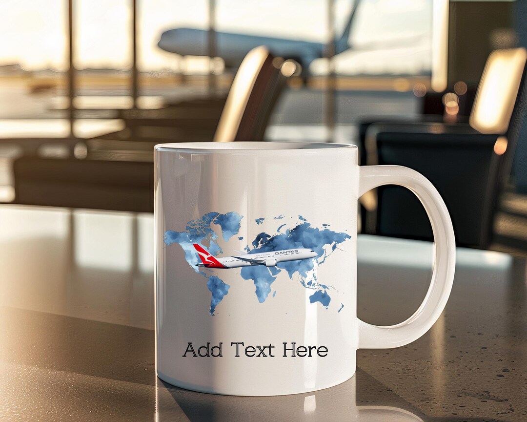Personalised B787 Plane Mug Set Custom Name Mug Aviation Gift ...