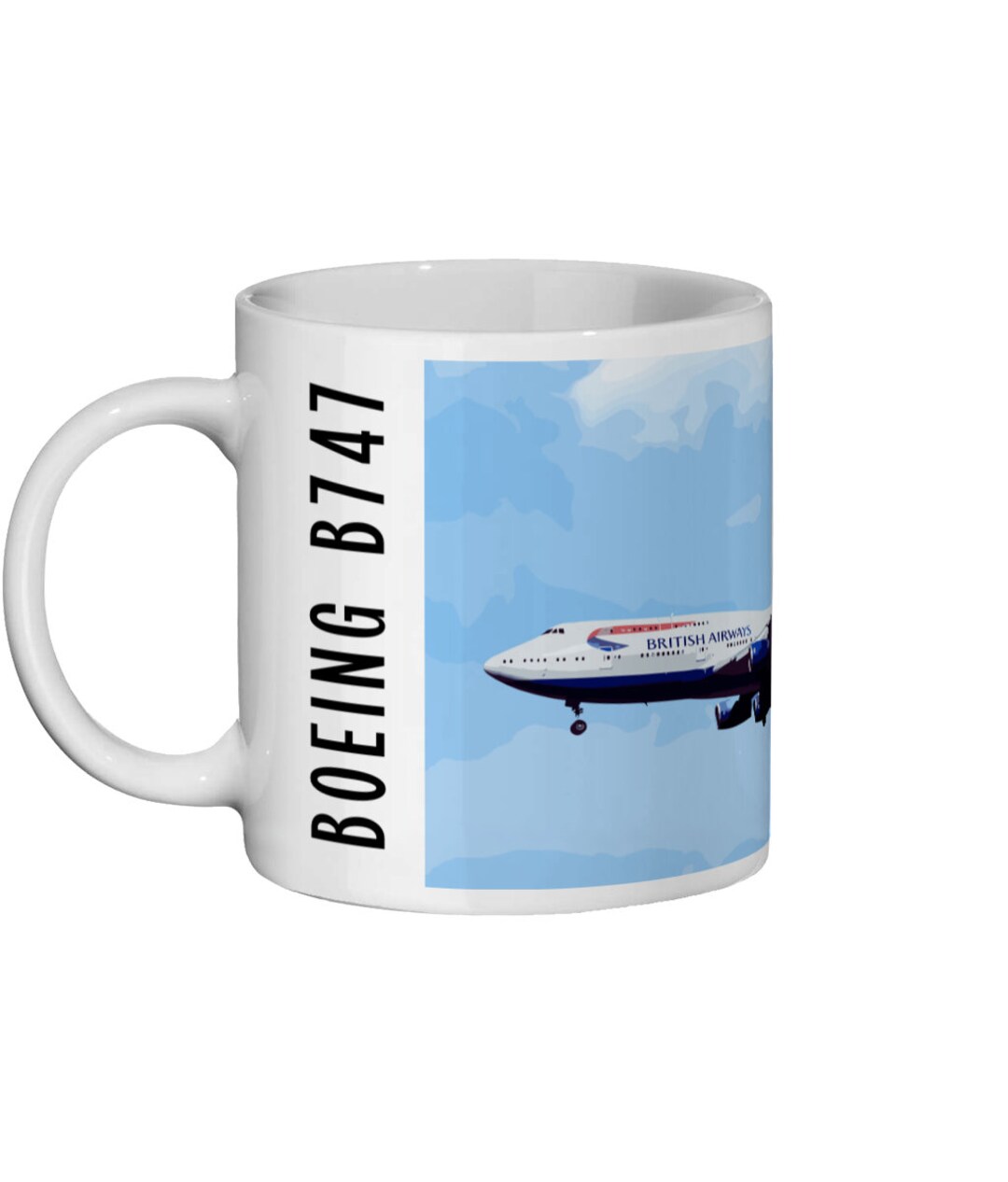 B747 Plane Mug 11OZ Boeing Aircraft Coffee Cup Aviation Gifts Airplane ...