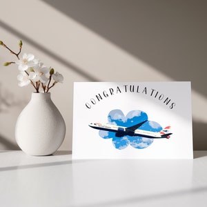 Congratulations Plane Card| B777 Aviation Card| Airline Card| Cabin ...