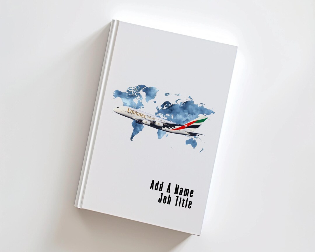 Personalised A380 Plane Notebook Custom Aviation Gift Airline Cabin ...